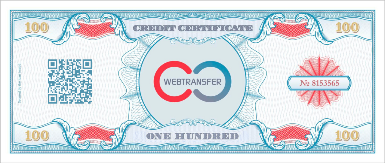 Credit Certificate 100 – WEBTRANSFER