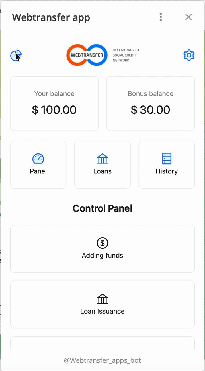 WEBTRANSFER – Decentralized Social Credit Network